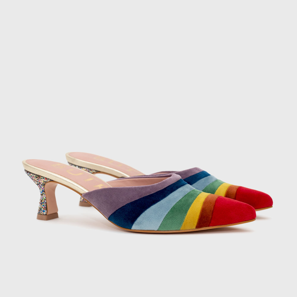 RETRO SUNSHINE MULE MIDI MULTICOLOR – Butrich Worldwide